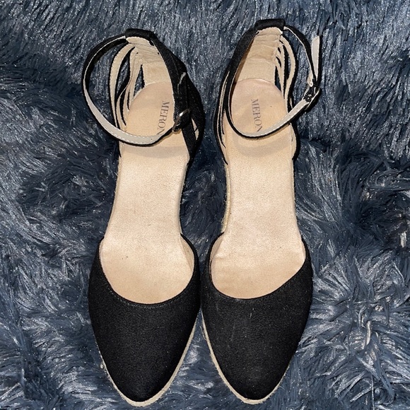 Merona | Shoes | Ankle Strap Espadrille Wedge Court Shoes | Poshmark
